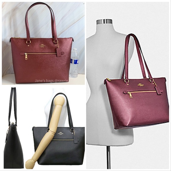 Coach | Bags | New Coach Crossgrain Metallic Leather Gallery Tote | Poshmark